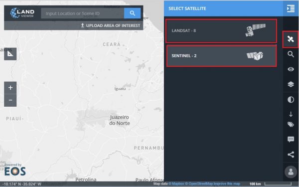 Consulta y descarga de imágenes de satélite. Land Viewer