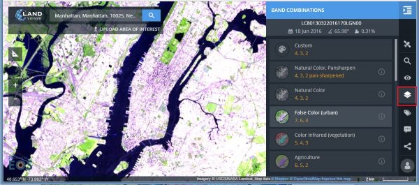 Consulta y descarga de imágenes de satélite. Land Viewer