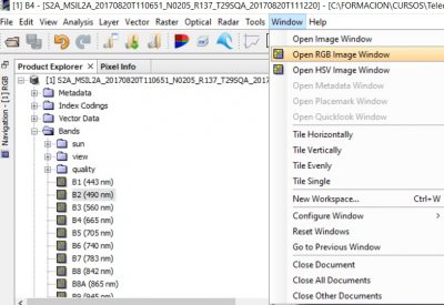 Visualización de imágenes Sentinel-2 con el software SNAP