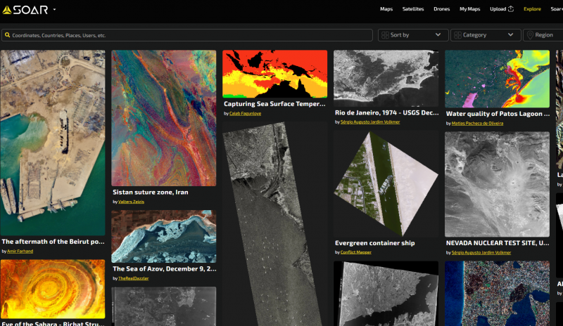 El atlas digital de datos satelitales “Soar.Earth”