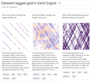 Fuentes de datos con los que puedes trabajar en GEE