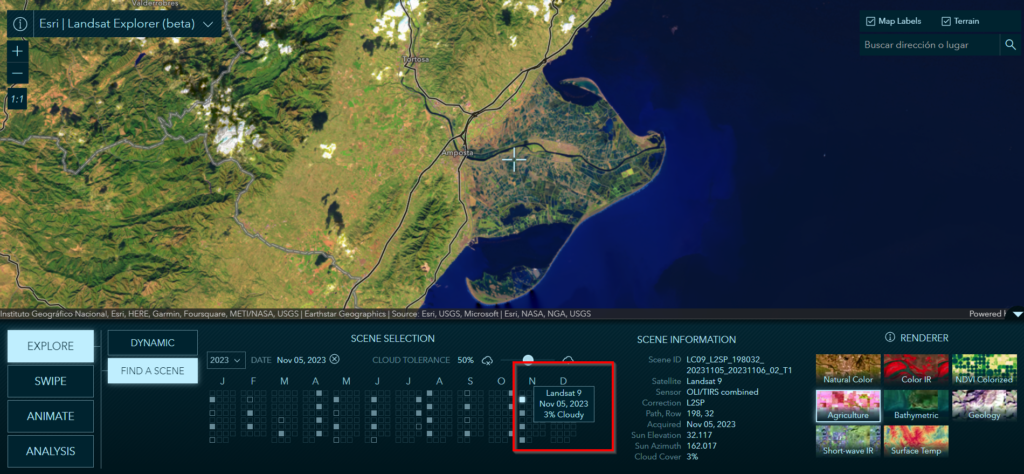 Nueva aplicación “Landsat Explorer” de Esri | Cursos Teledetección