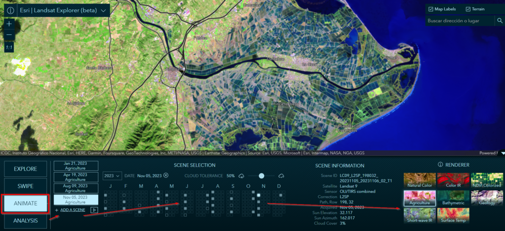 Nueva aplicación “Landsat Explorer” de Esri | Cursos Teledetección