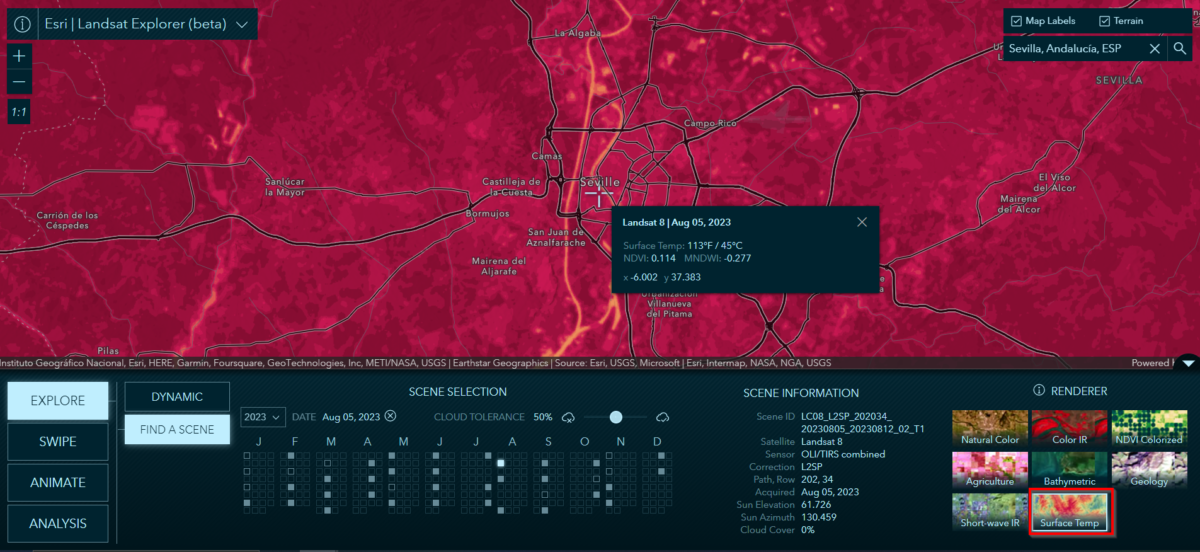 Nueva aplicación “Landsat Explorer” de Esri | Cursos Teledetección