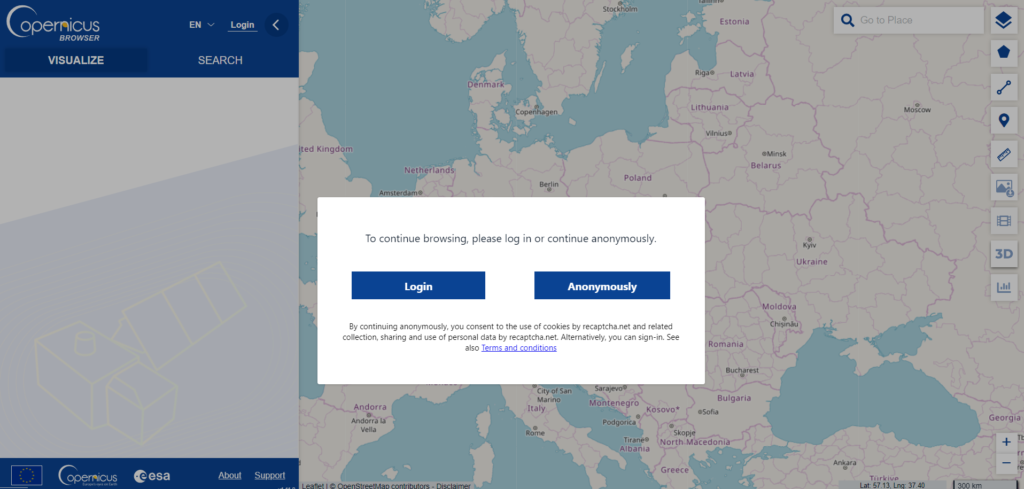 Trabajando con el visor de Copernicus | TYC GIS Formación