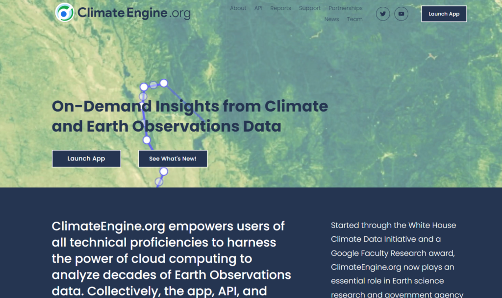 Cómo trabajar con la aplicación “Climate Engine”