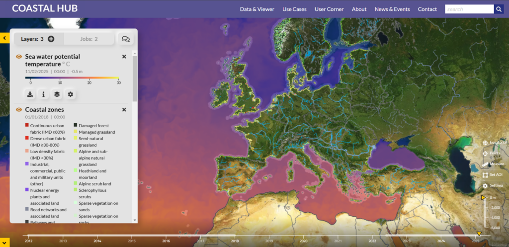 La plataforma “Coastal HUB” de Copernicus